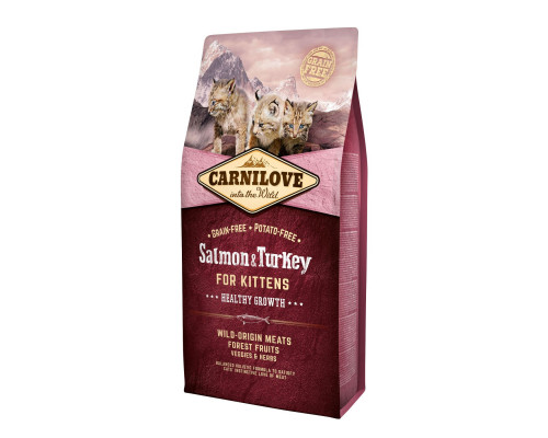 Сухий корм для кошенят Carnilove Cat Salmon & Turkey Kitten 6 кг ...